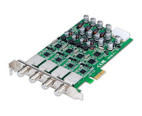Quad ATSC Digital / Satellite Receiver PCIe TV Tuner Card For Windows ...